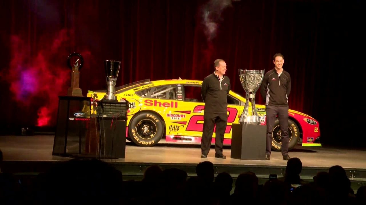 2018 NASCAR Champion Joey Logano celebrated at Ford World... 2018 NASCAR Champion Joey Logano celebrated at Ford World...